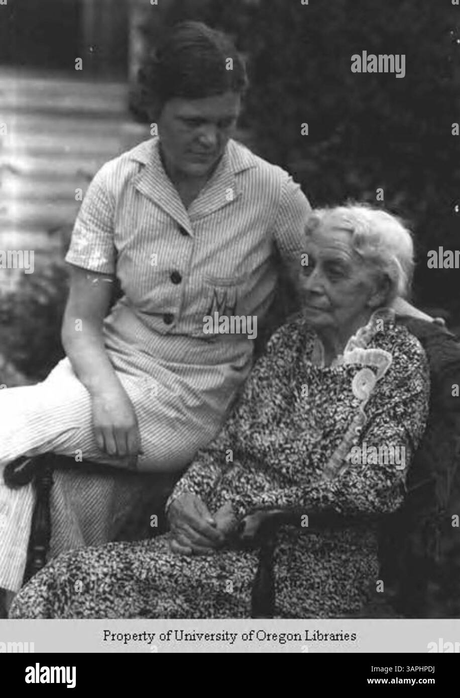 This photograph depicts Alice Kate Douglass, an elderly woman ...
