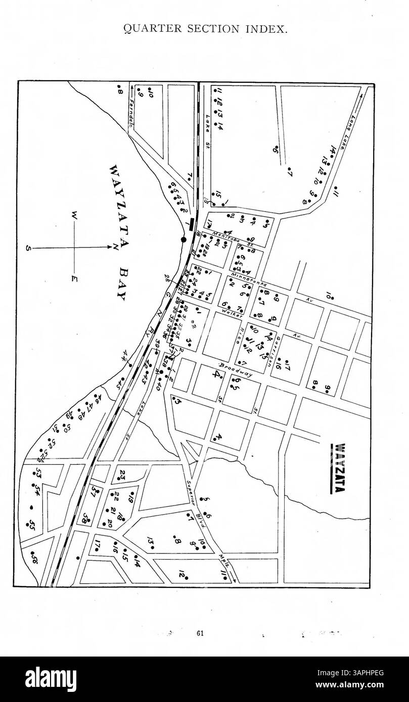 The map of Lake Minnetonka shows the layout of its bays, channels ...