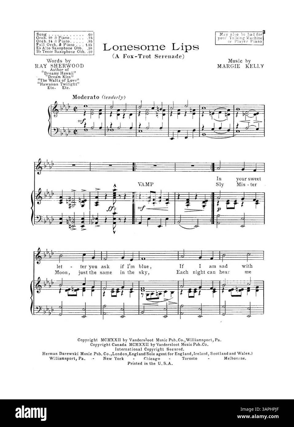 The cover of 'Lonesome Lips' features advertisements for several ...