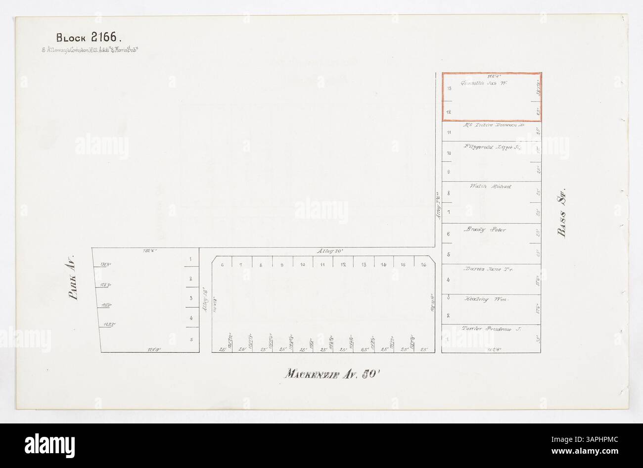 This page from the Block Book of the City of St. Louis (Book 6 ...