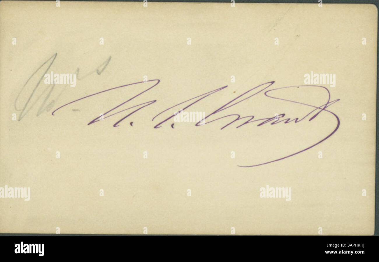 These calling cards from U.S. Grant and Mrs. Grant, dated around 1885 ...