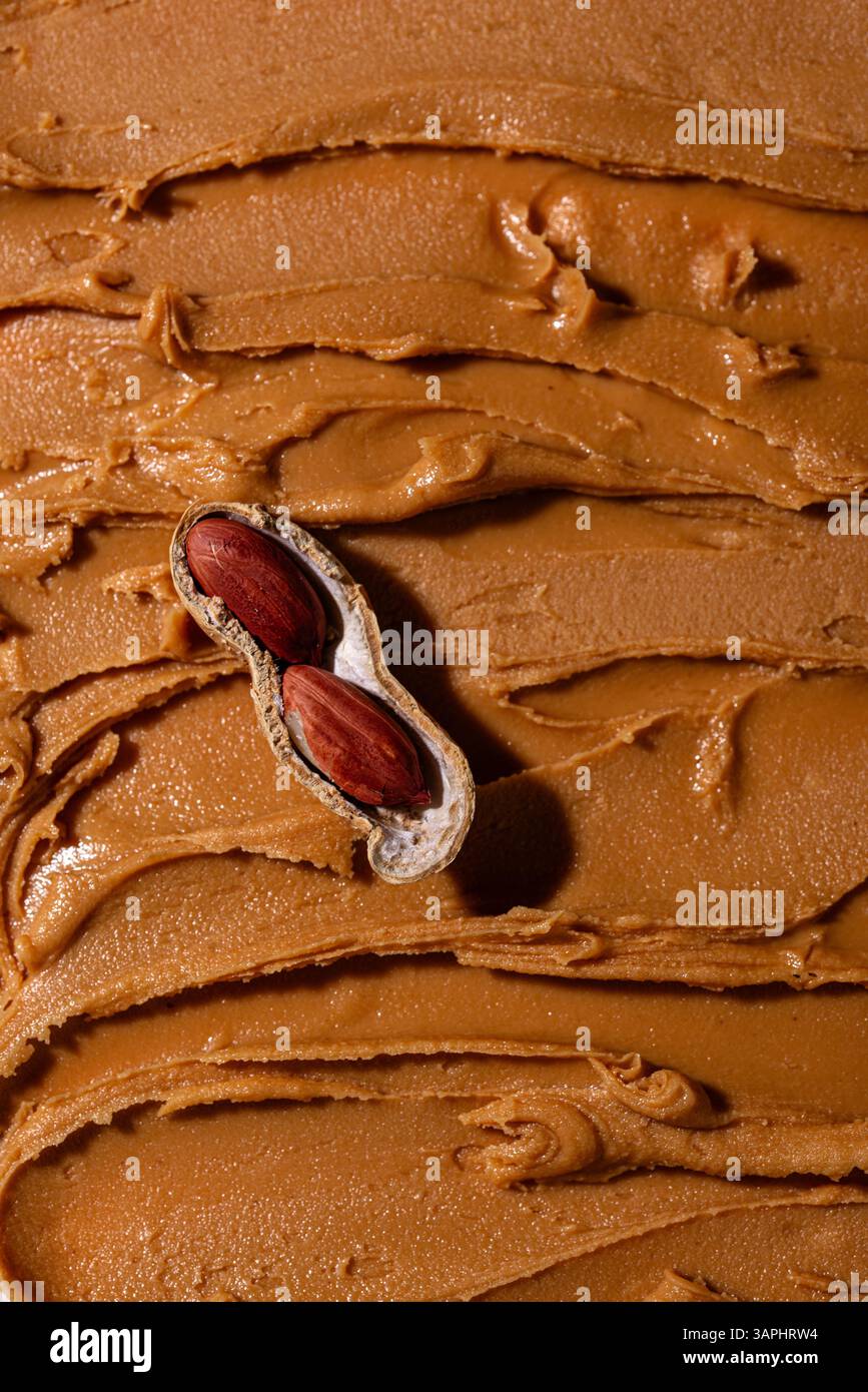 Peanut butter texture background isolated Stock Photo - Alamy