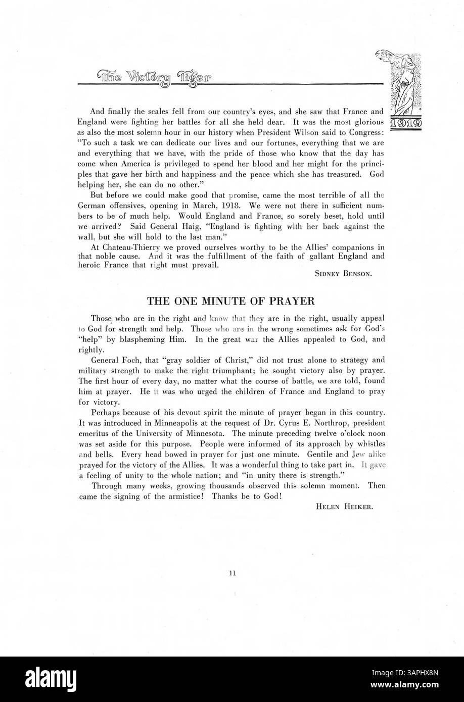 The 1919 South High Yearbook, 'Victory Tiger,' provides a historical ...