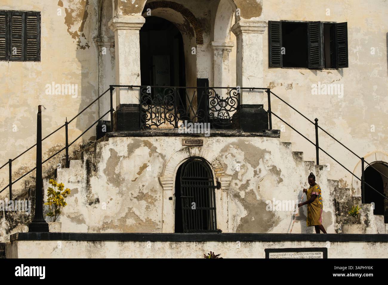 Ghana, Elmina. St. George's Castle, Elmina Castle. Interior Entrance ...