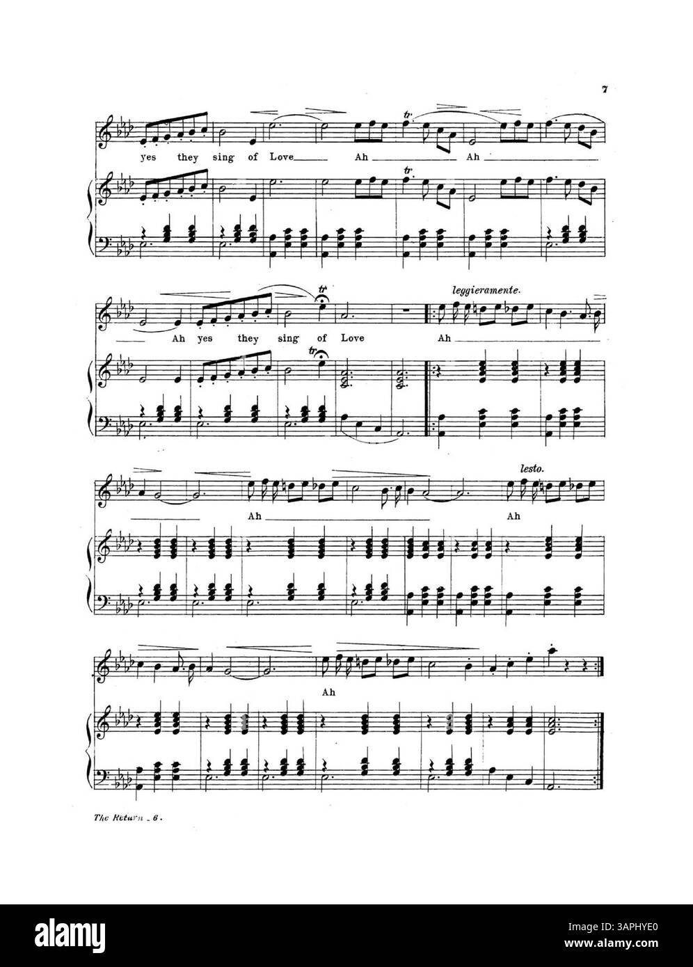 This cover of 'The Return' is part of the early 20th-century waltz ...