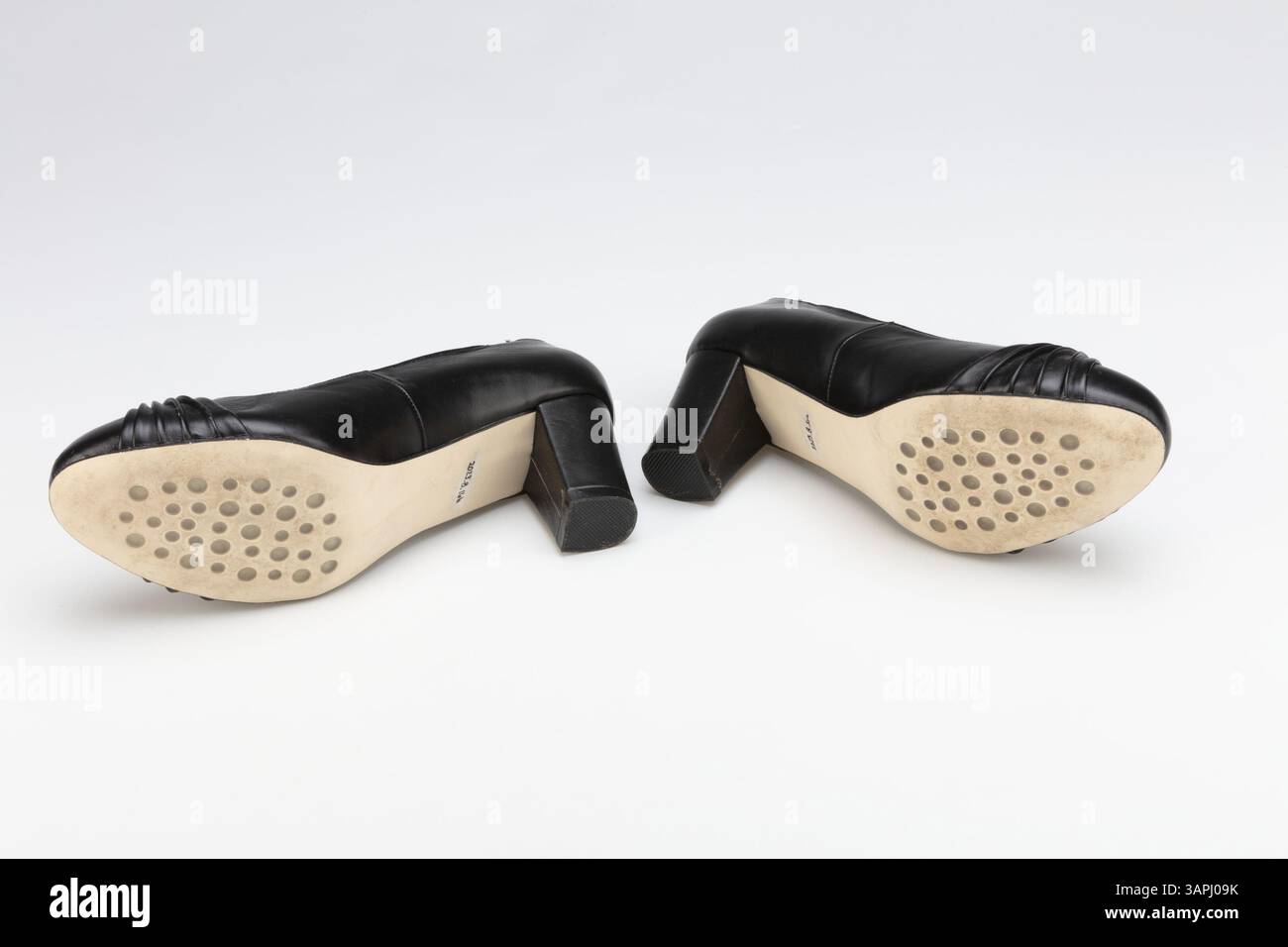 These black leather pumps by Fitzwell were worn by John Chaney ...