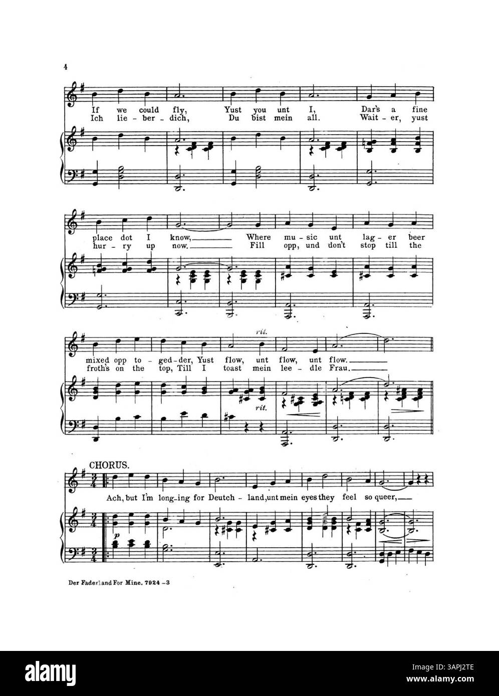 The German comedy waltz 'Der Faderland for Mine' by Annie Andros Hawley ...