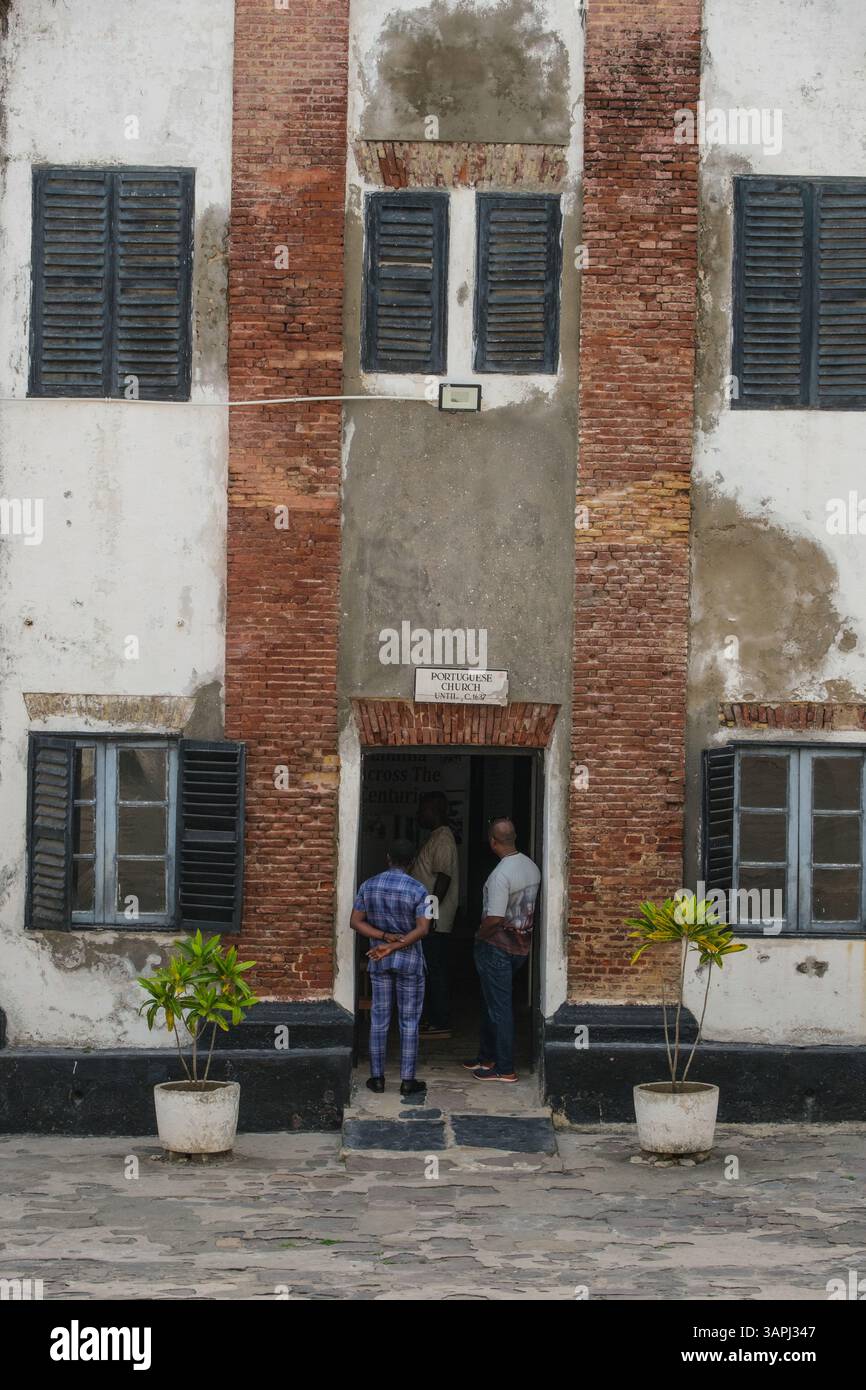 Ghana, Elmina. St. George's Castle, Elmina Castle. Entrance to ...