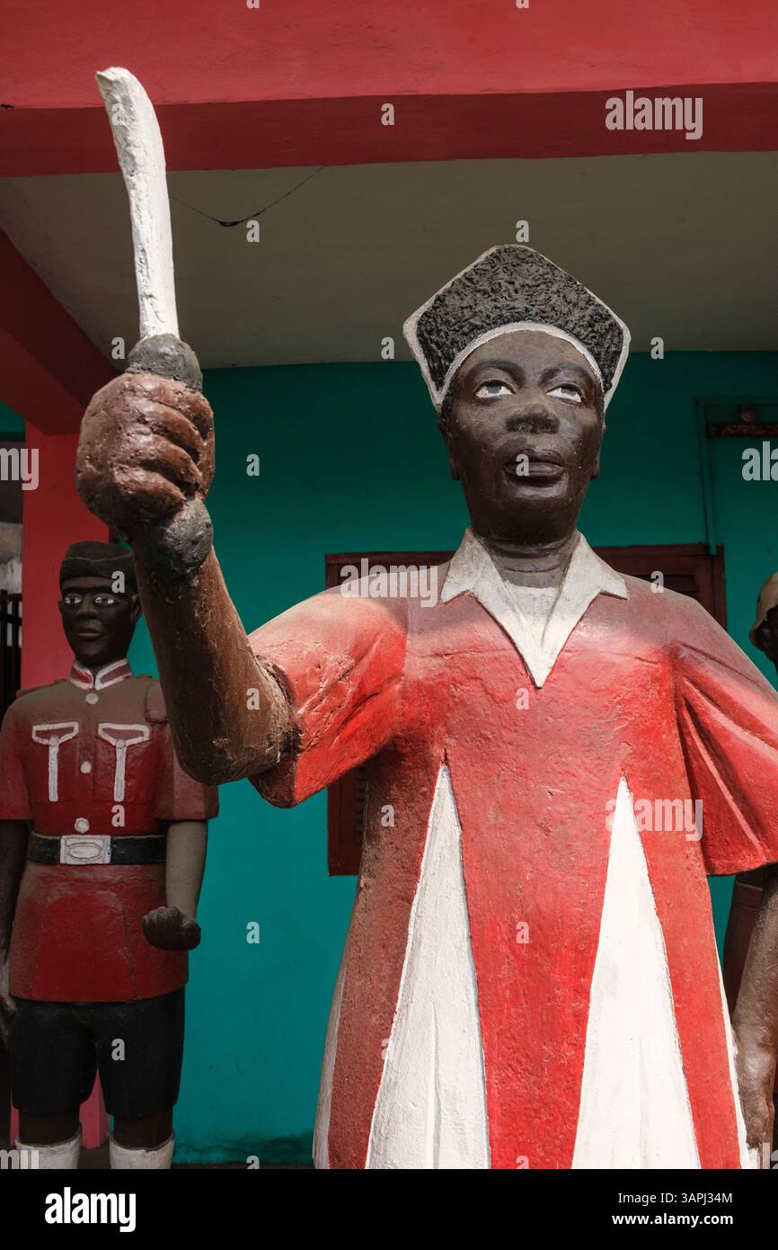 Ghana, Elmina. Adam and Eve Posuban Statue, a Traditional Shrine of the ...
