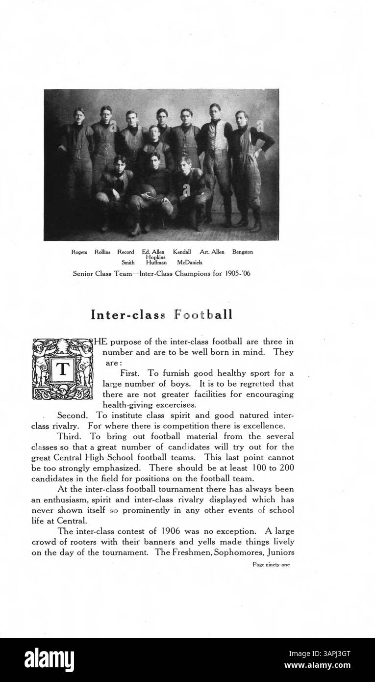 This 1907 Central High Yearbook documents students, faculty, athletics ...