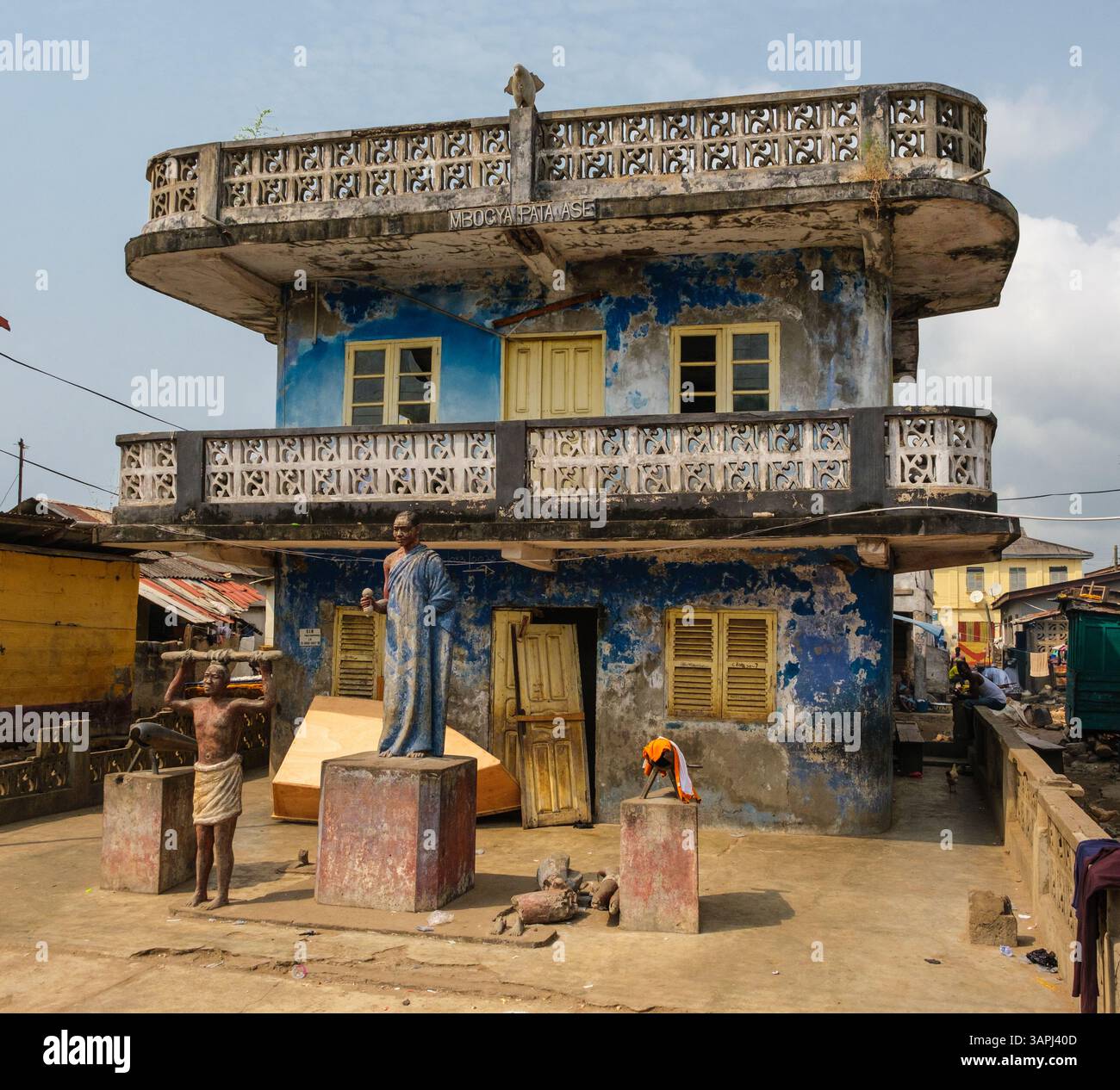 Ghana, Elmina. A Posuban, a Traditional Shrine of the Akan Ethnic Group ...