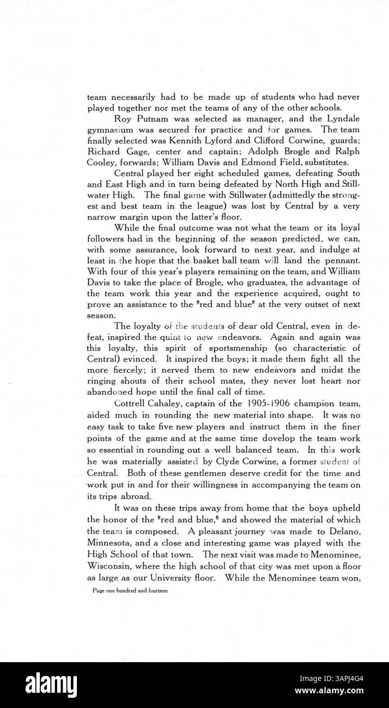 The 1907 yearbook from Central High School provides an overview of ...