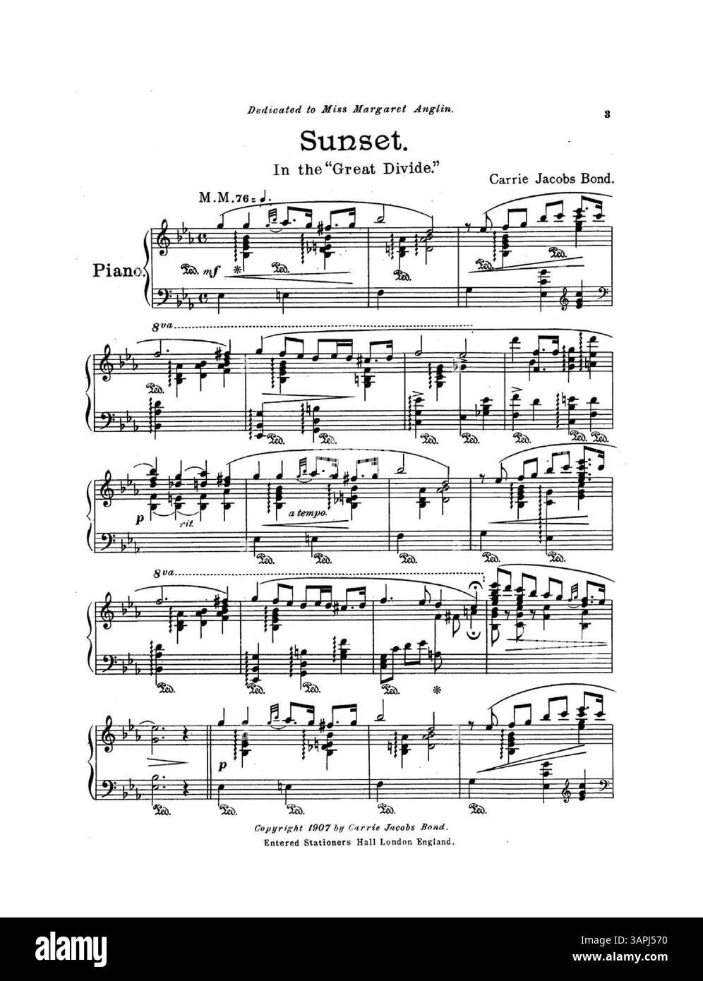 'Sunset in the Great Divide' is a musical composition, with color ...
