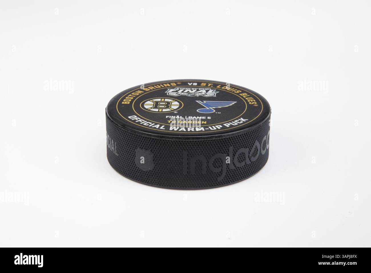 Official warm-up puck from Game 5 of the 2019 Stanley Cup Finals in ...