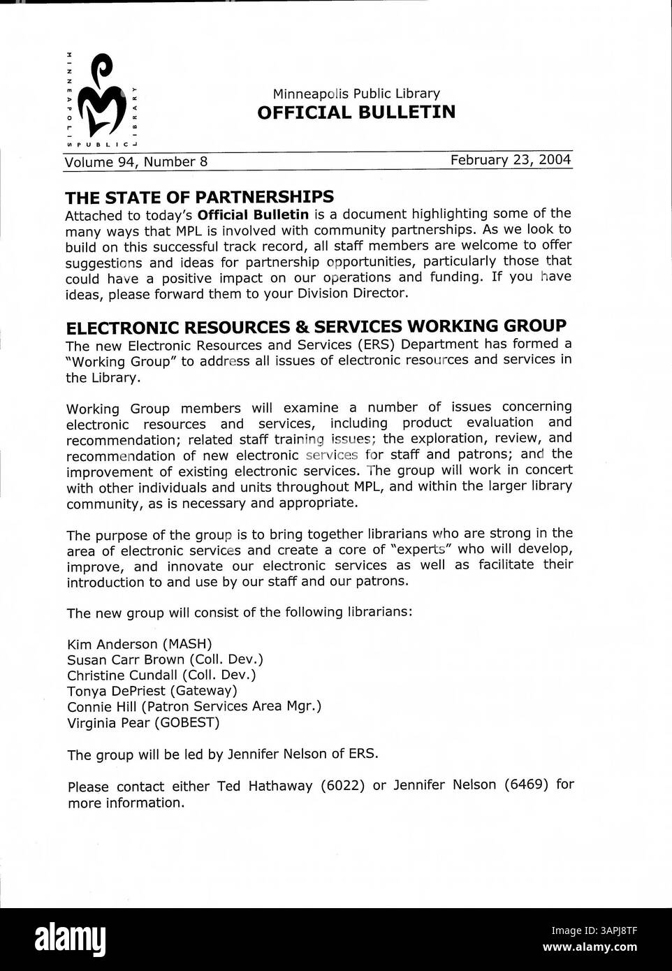 The Minneapolis Public Library Official Bulletin 2004 provides weekly ...