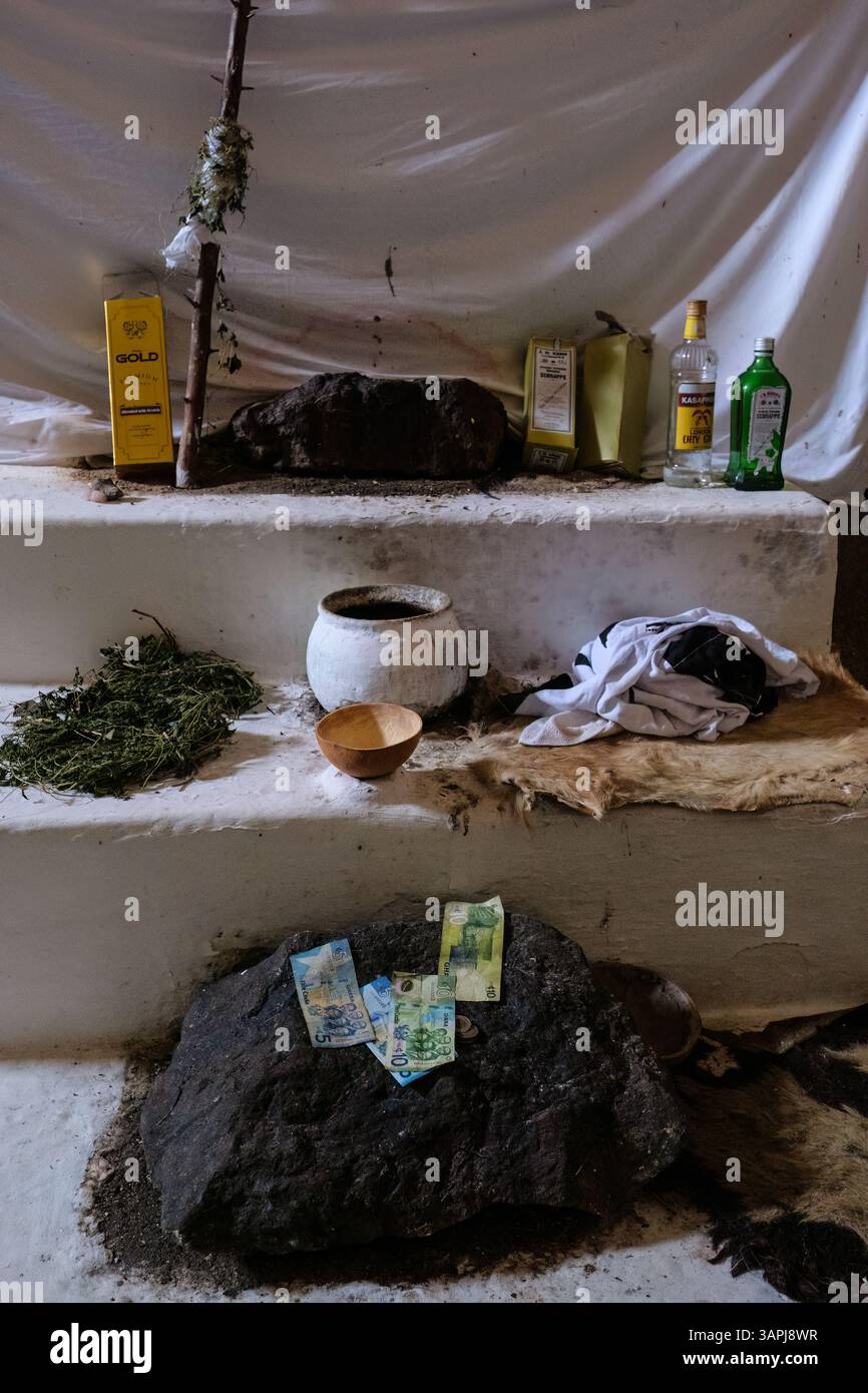 Ghana, Cape Coast. Cape Coast Castle. Slave Dungeon Offerings Left on ...