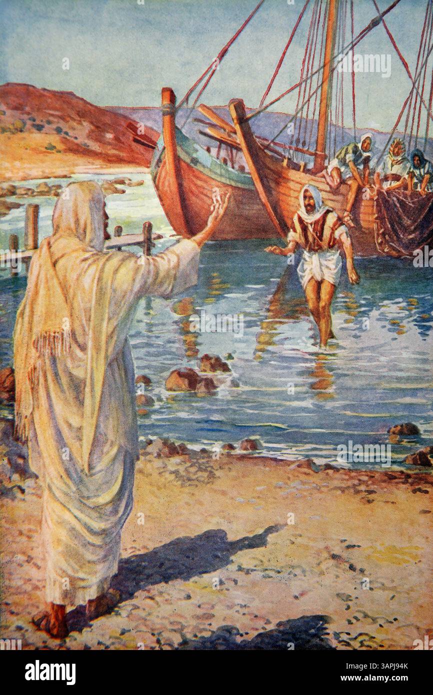 Jesus disciples fishing hi-res stock photography and images - Alamy