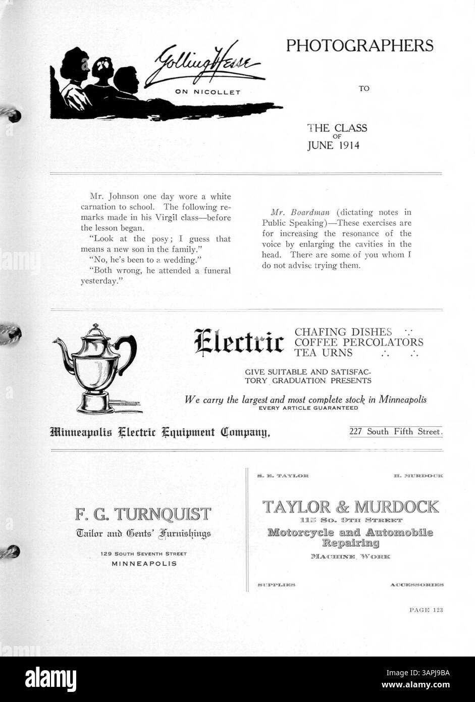 The Central High Yearbook for 1914, 'The Senior', documents the school ...