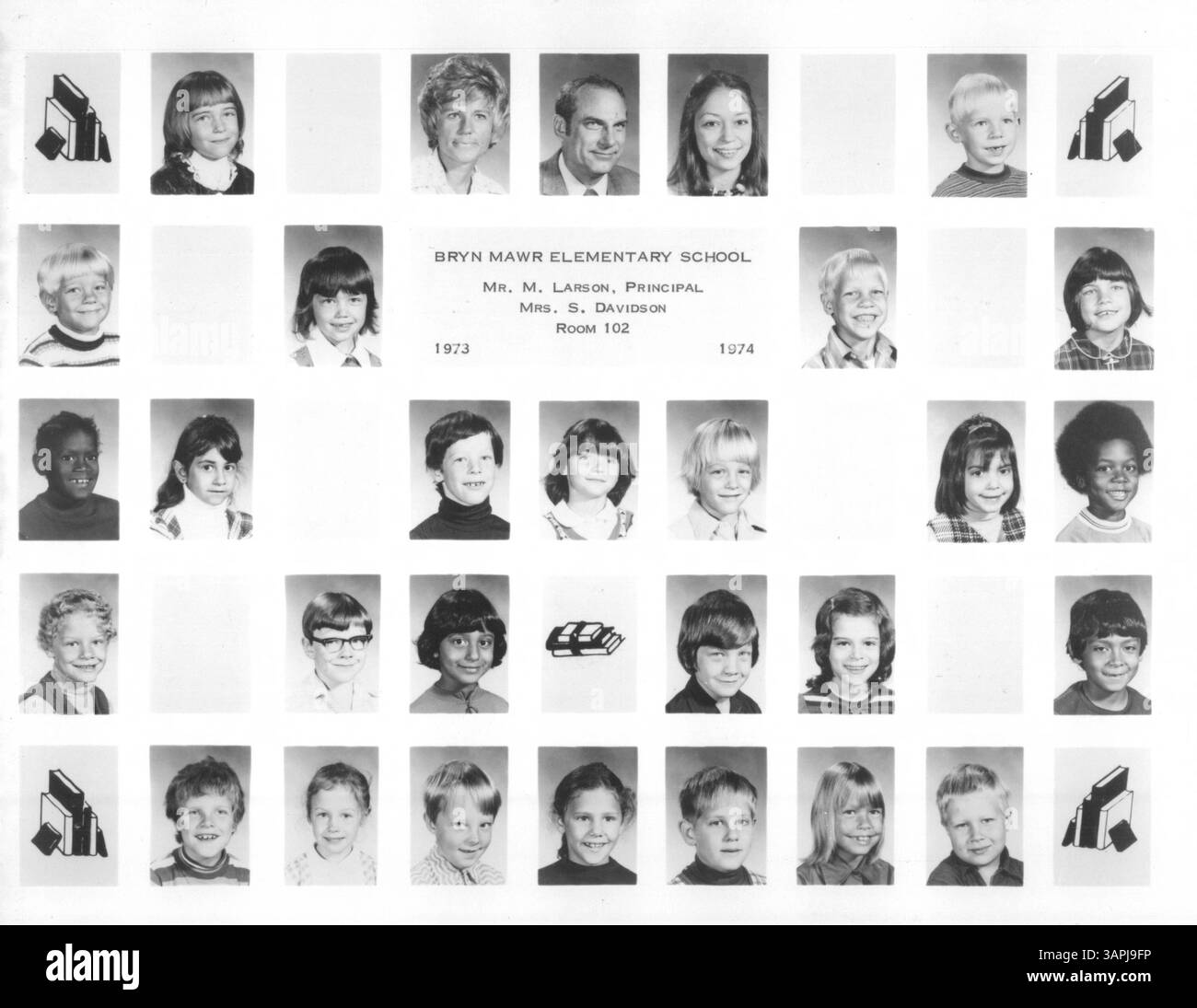 This partially complete collection of class photos from the 1973-1974 ...