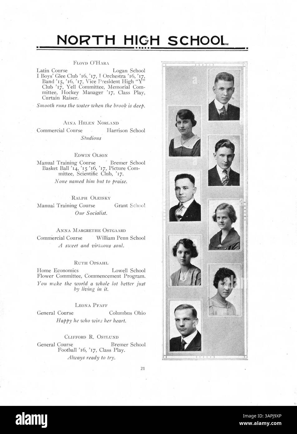 The 1918 edition of North High School's yearbook, Polaris, showcases ...