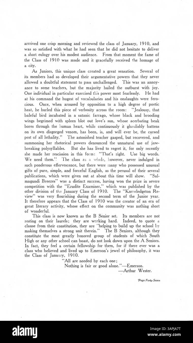 The 1909 South High Yearbook captures student life, including school ...