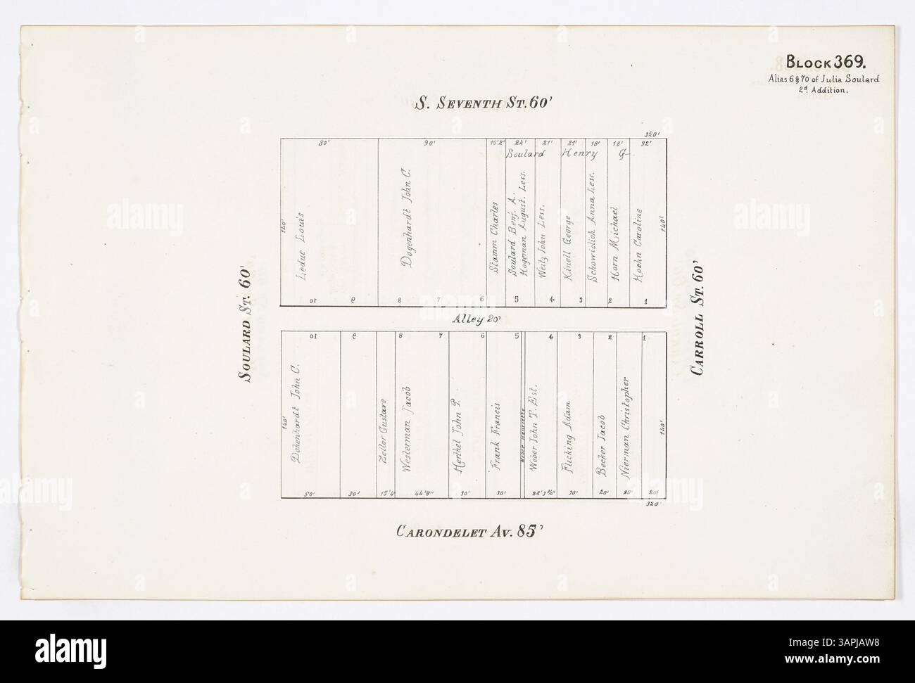 This block book documents land ownership, property use, and the early ...