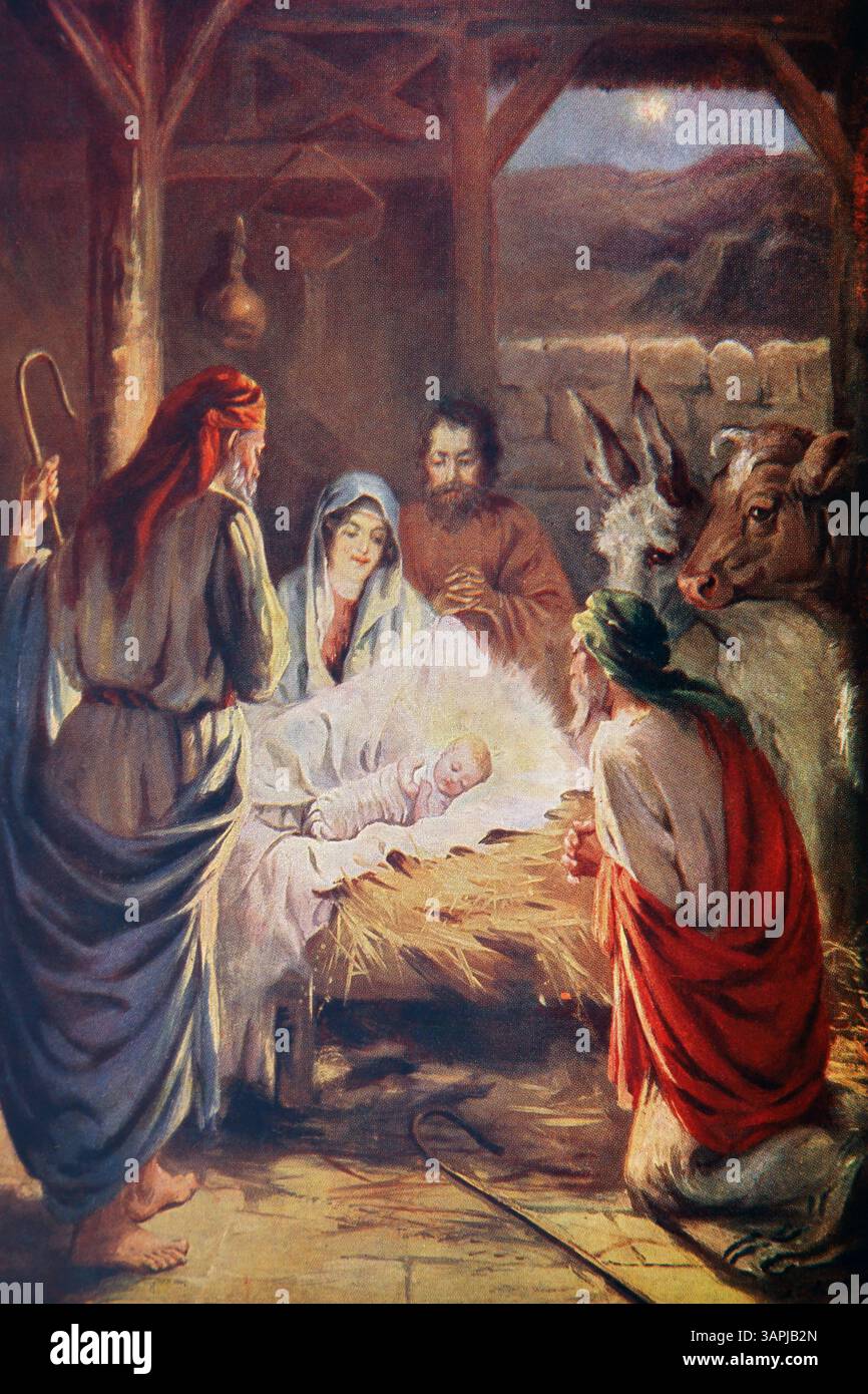 The Nativity (Luke ) The Shepherds Came In to See the Holy Family in a ...