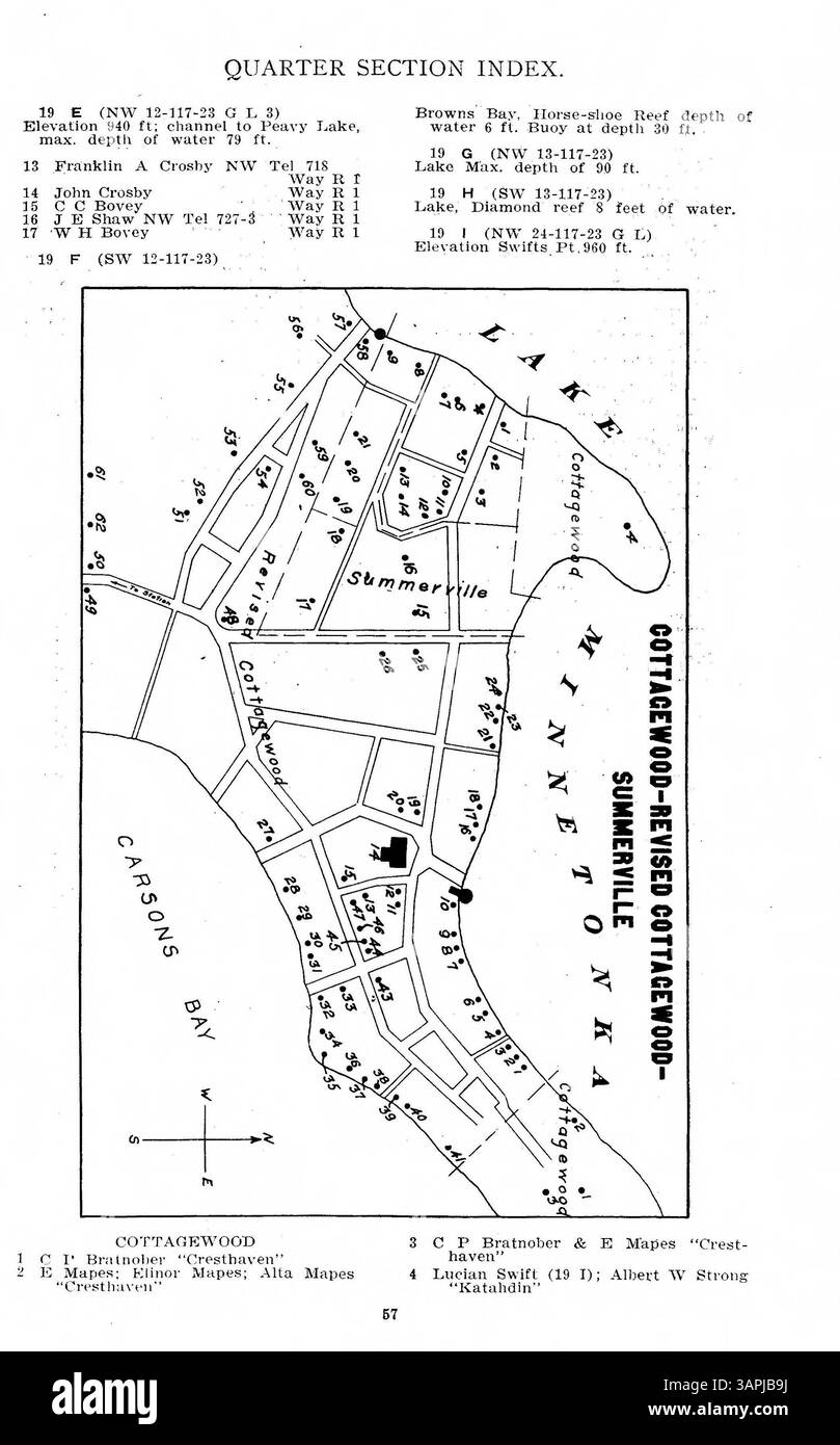 This map illustrates the Lake Minnetonka area, including bays, channels ...
