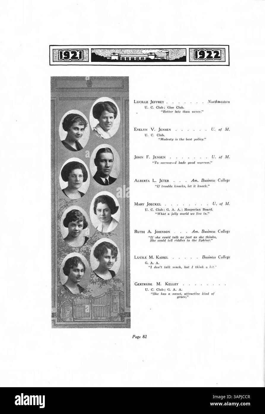 The 1922 yearbook from West High School, titled 'Hesperian,' documents ...