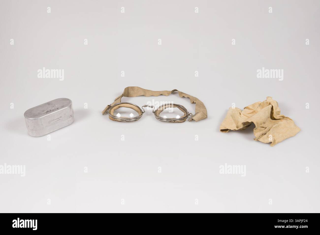 Charles A. Lindbergh used these Luxor flight goggles, manufactured by E ...