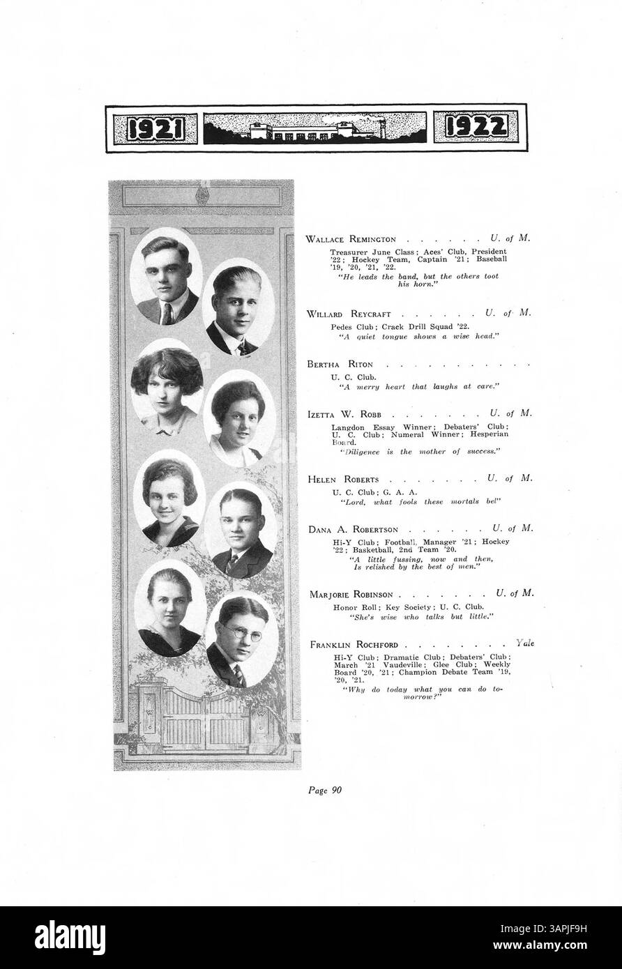 The 1922 West High Yearbook, titled 'Hesperian 1922,' captures the ...