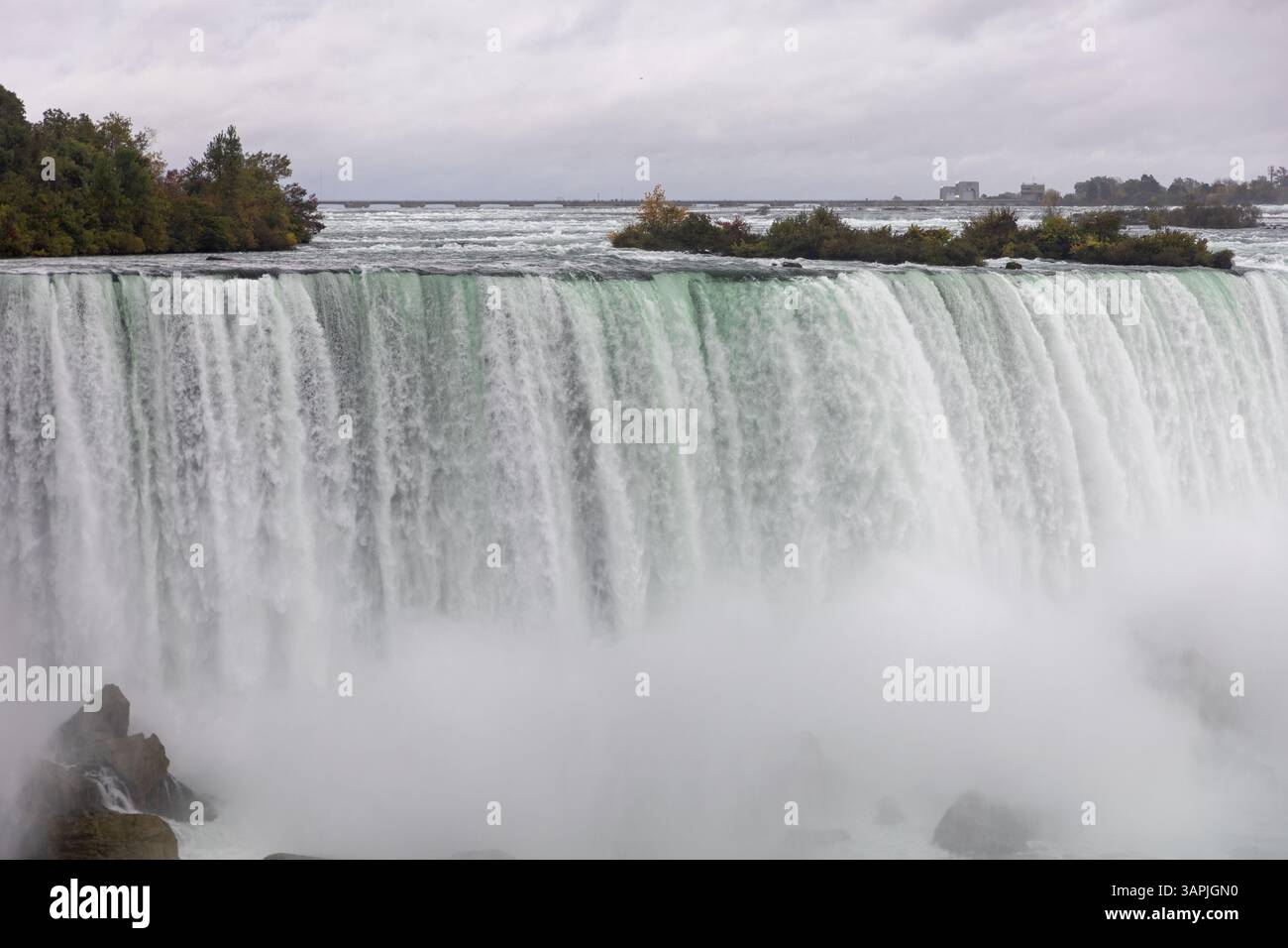 Niagara falls on a cloudy rainy day in Ontario, Canada Stock Photo - Alamy