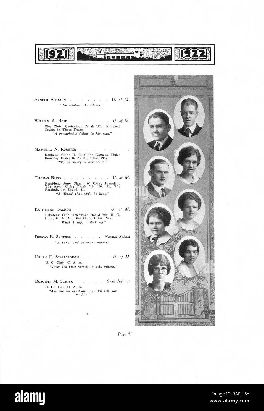 The 1922 Hesperian yearbook from West High School in Minneapolis ...