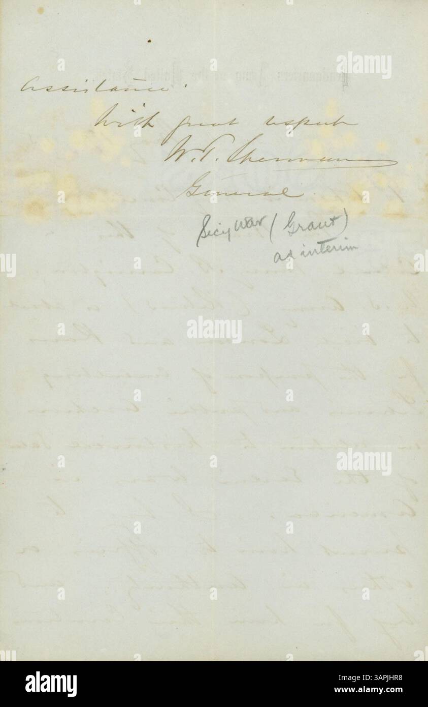A letter of introduction signed by W.T. Sherman, dated May 17, 1875 ...