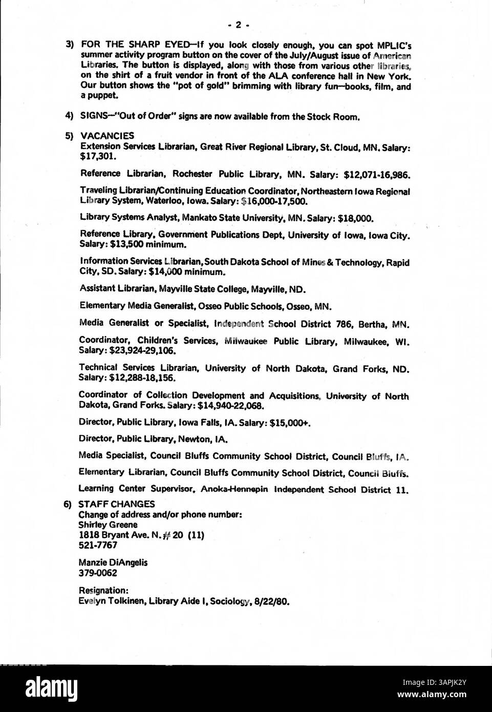 The 1980 Minneapolis Public Library Official Bulletin provides library ...