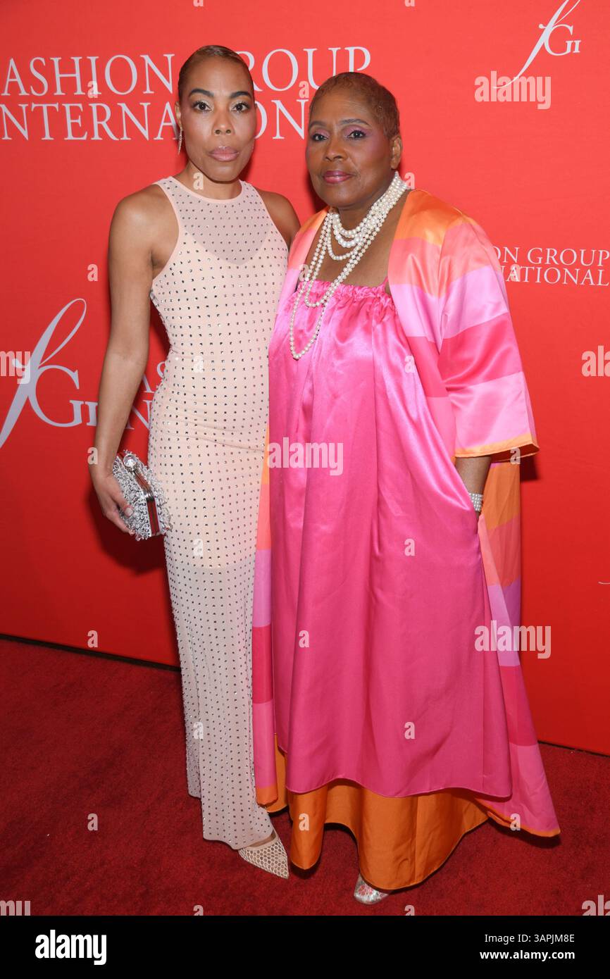 New York, USA. 16th Apr, 2025. (L-R) Najla Burt and Cynthia Burt attend ...