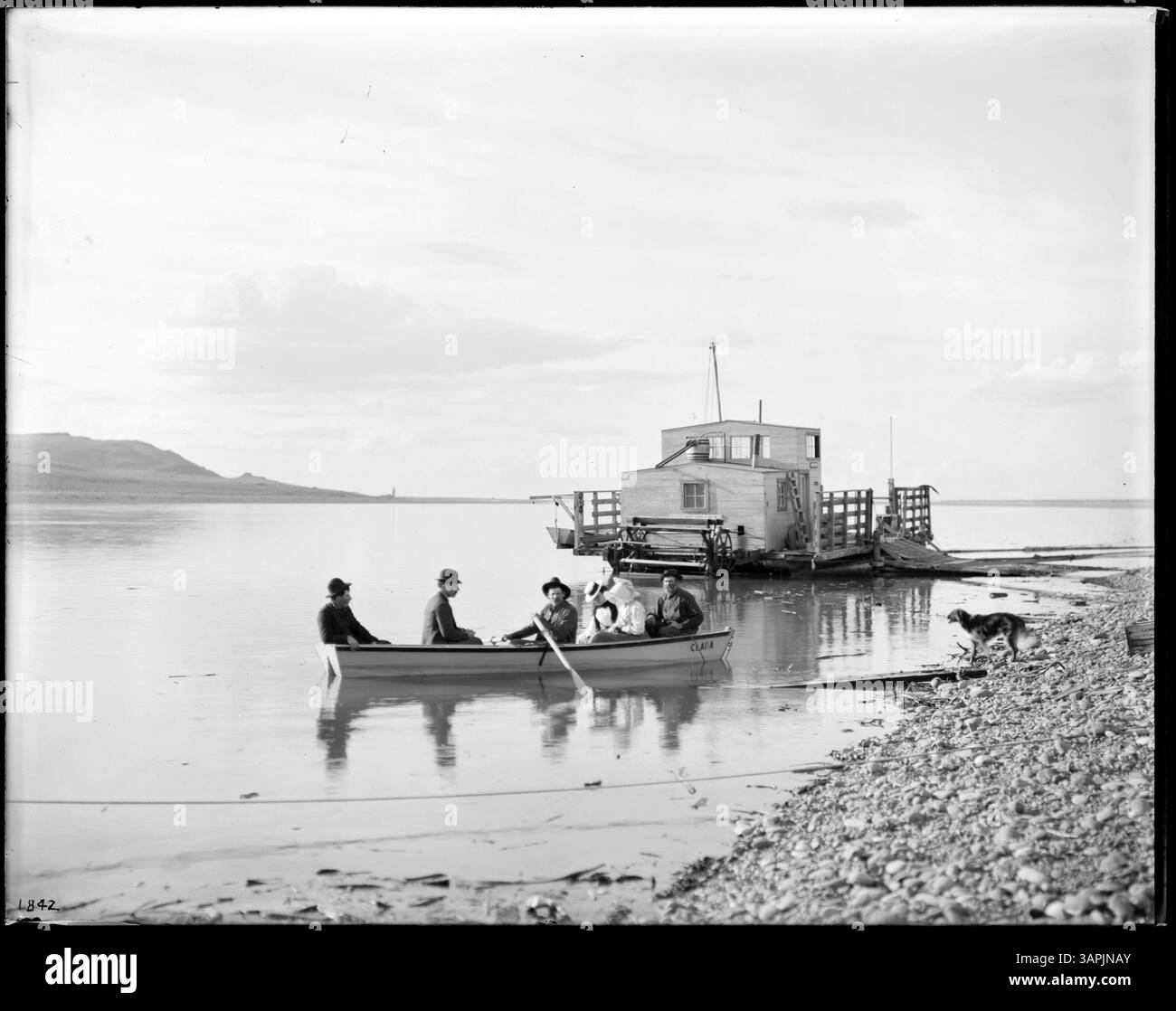 Photograph of the stern-wheel, gas-powered ferry 'Elsie May' at Wallula ...