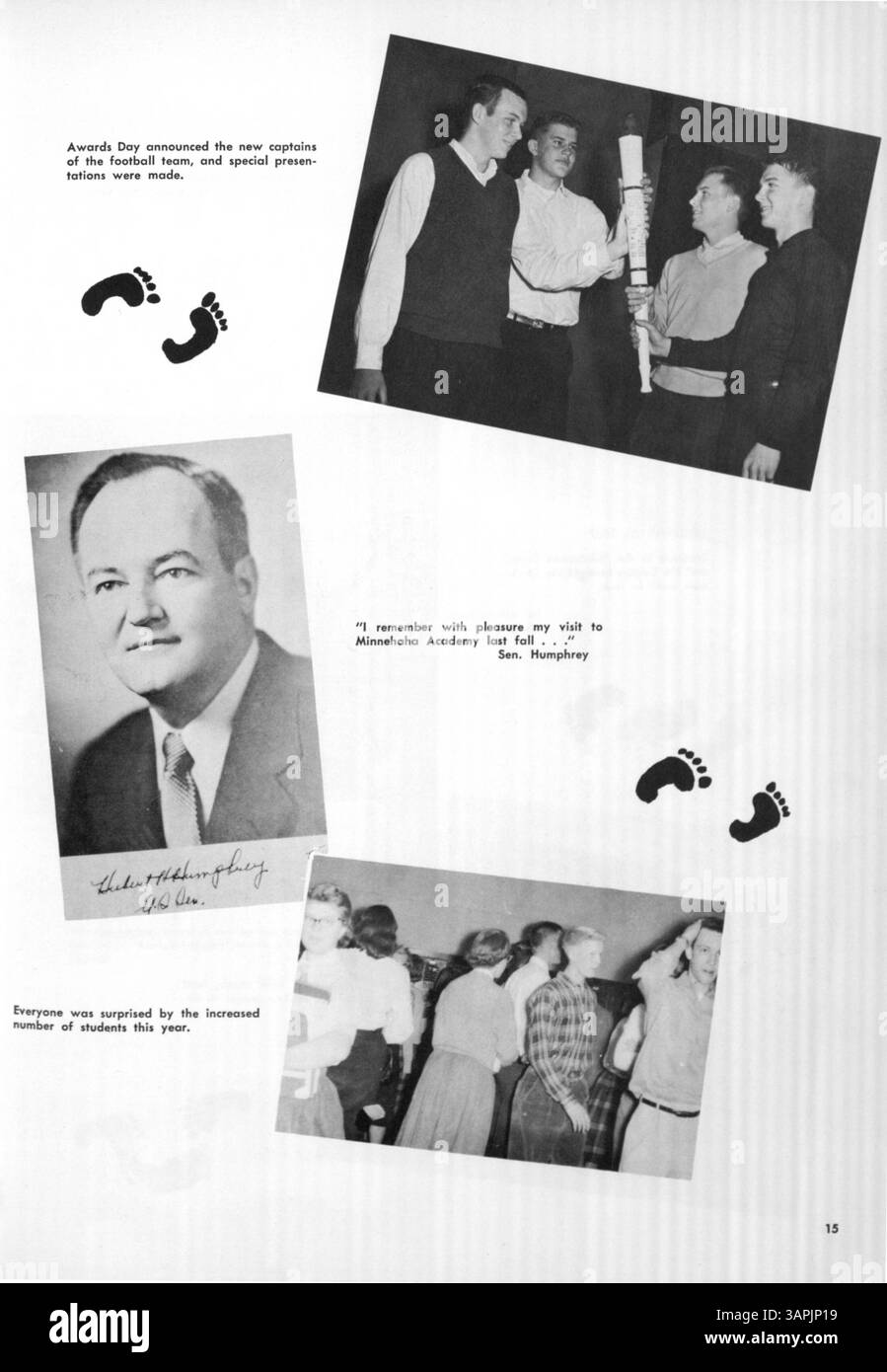 The 1958 'Antler' yearbook from Minnehaha Academy records the ...