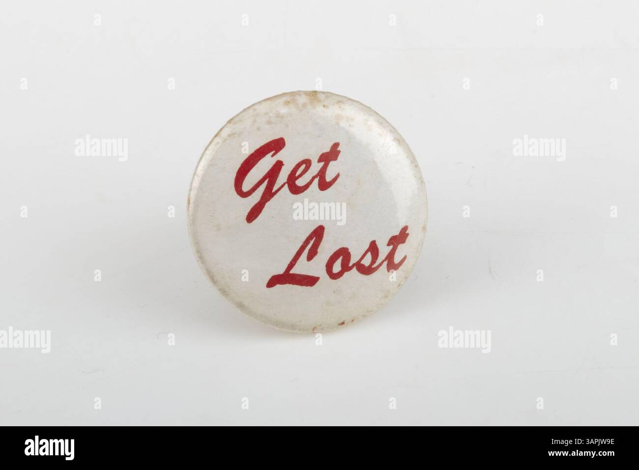 The 'Get Lost' button worn by the Welders, a pioneering punk band from ...