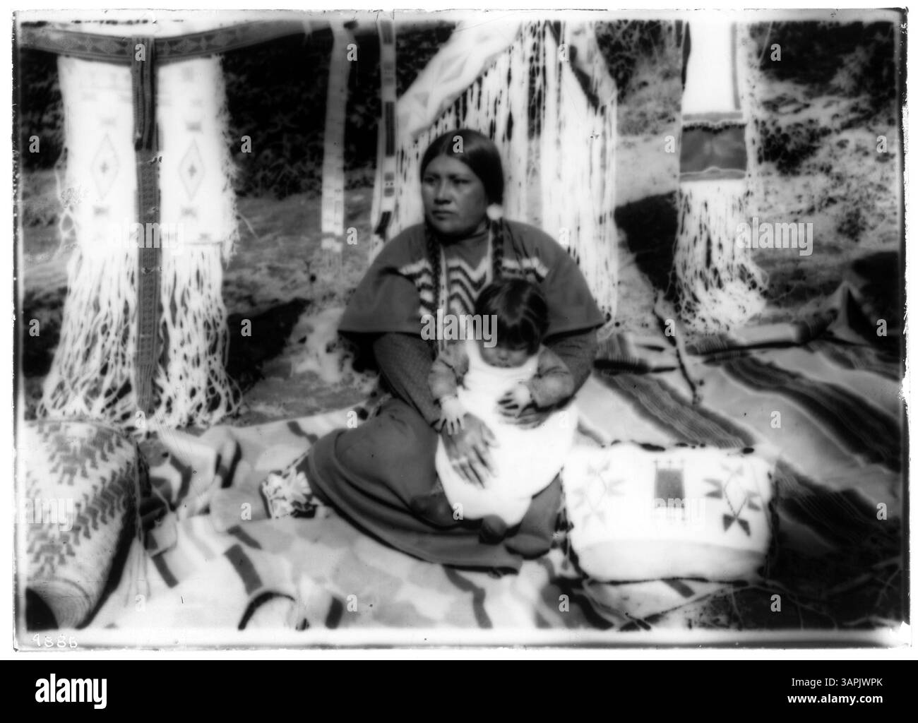 This image shows Mrs. Small Hawk, a Cayuse tribal woman, in regalia ...