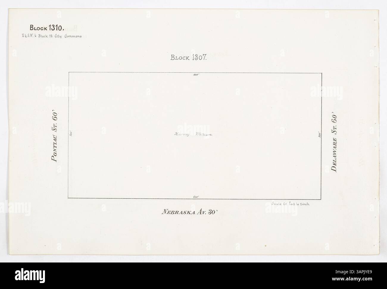 A page from the Block Book of the City of St. Louis, Book 4, showing ...