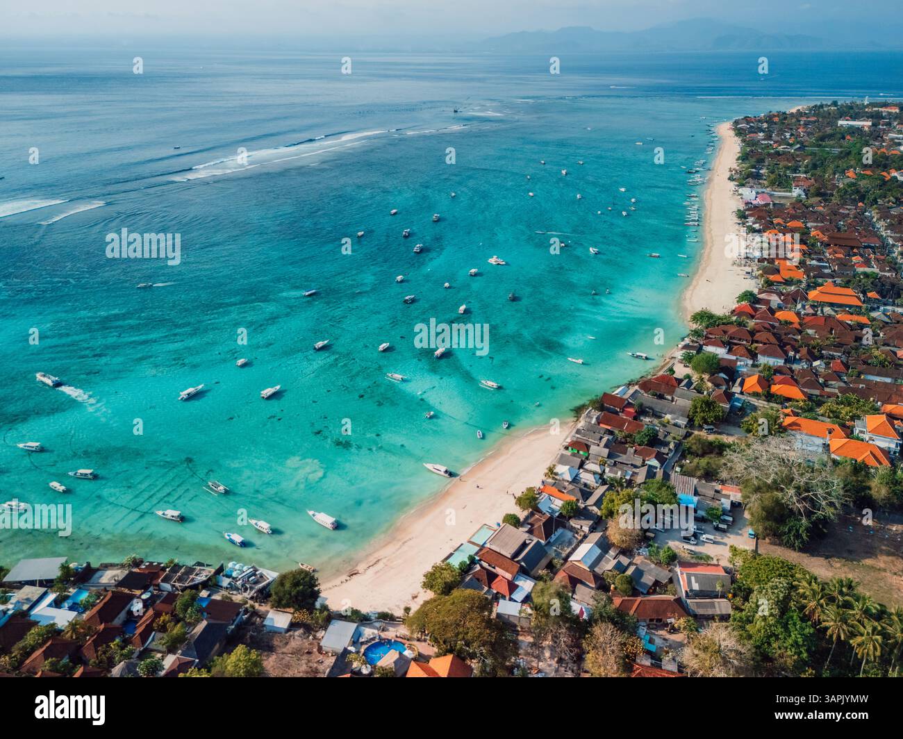 Nusa Lembongan island with tropical beach and turquoise ocean with ...