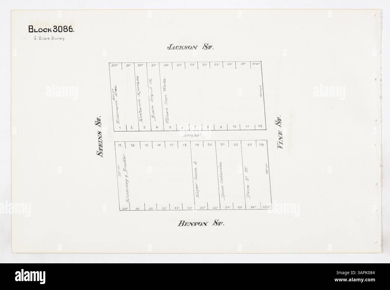The Block Book of the City of St. Louis, Book 8, includes a map and ...