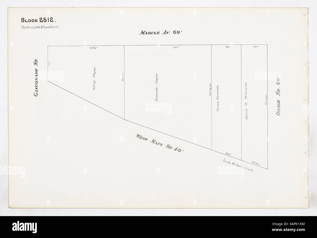 The Block Book of St. Louis (Book 9, Block 2612) is a detailed map ...
