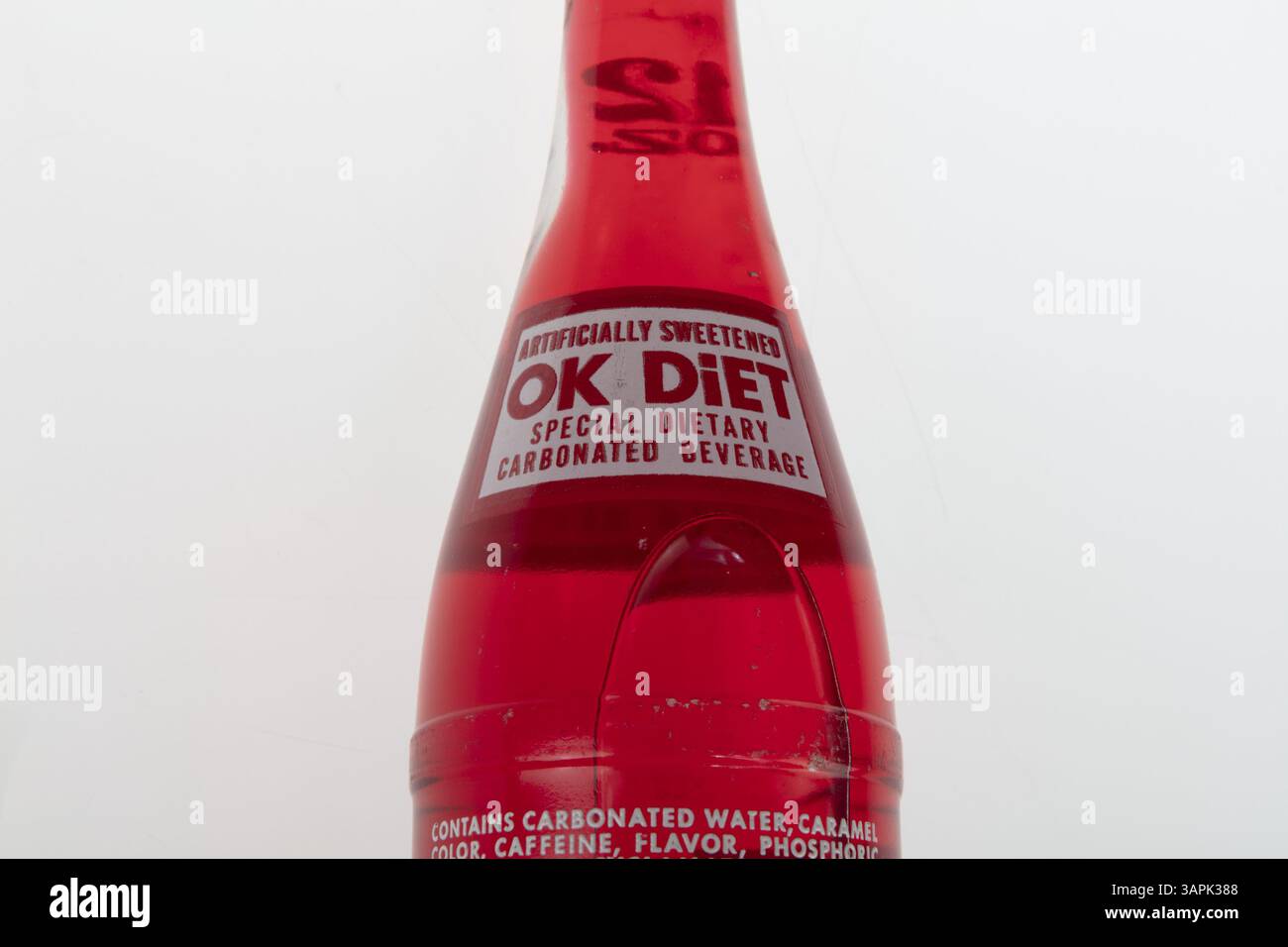The Sugar Free OK Diet Cream Soda bottle, produced by the OK Beverage ...