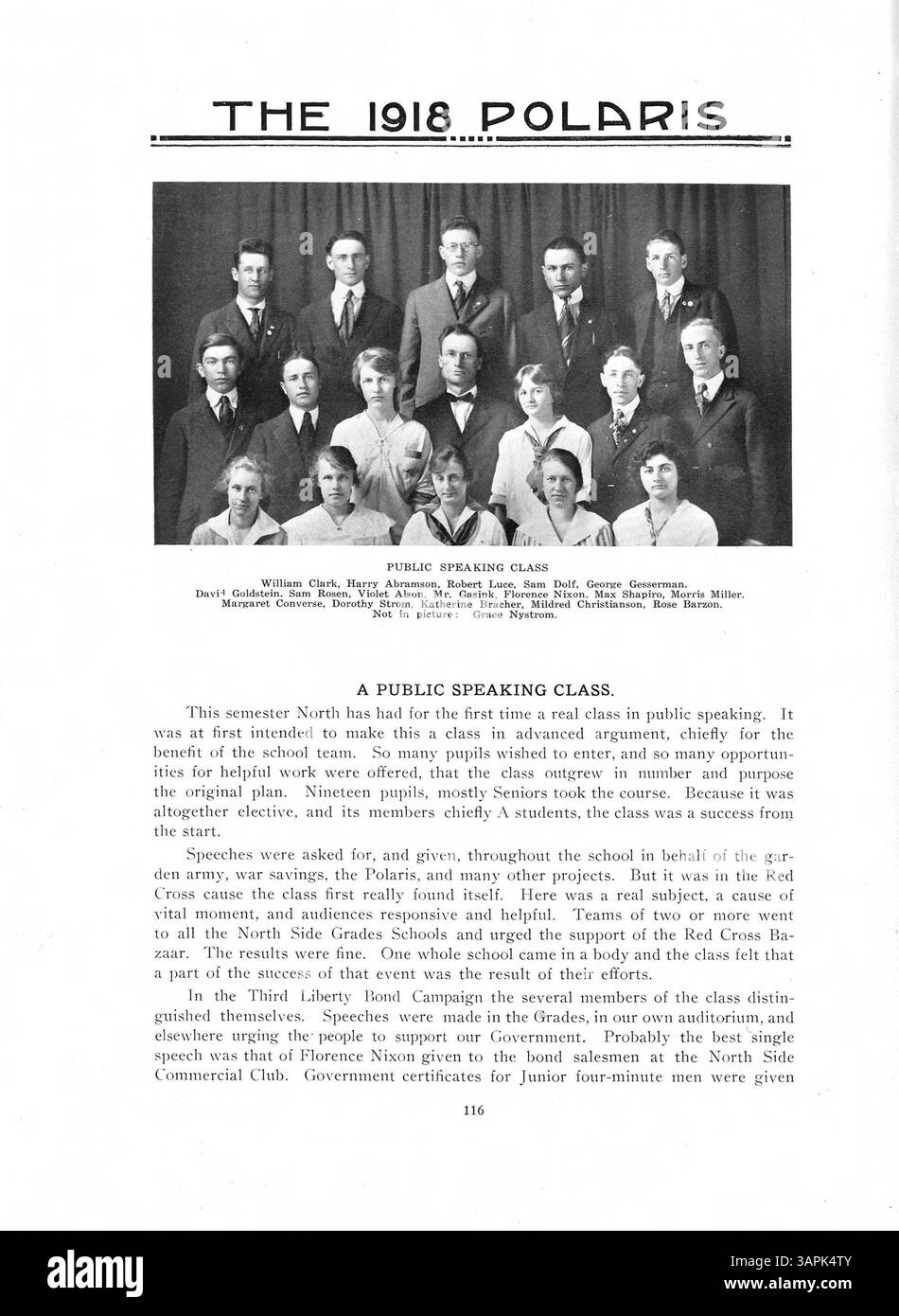 This 1918 edition of the Polaris yearbook documents student portraits ...