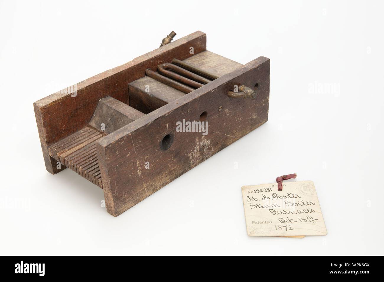 This is a patent model of a steam-boiler furnace (US Patent 132,1551 ...