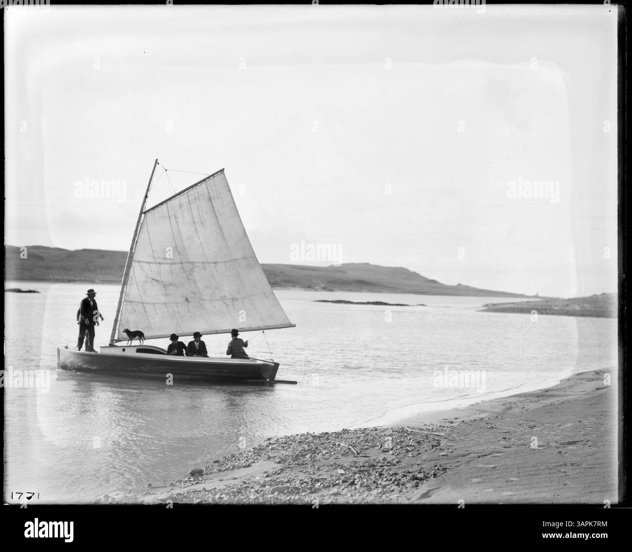 This image depicts the sailboat 'Victoria' on the Columbia River near ...
