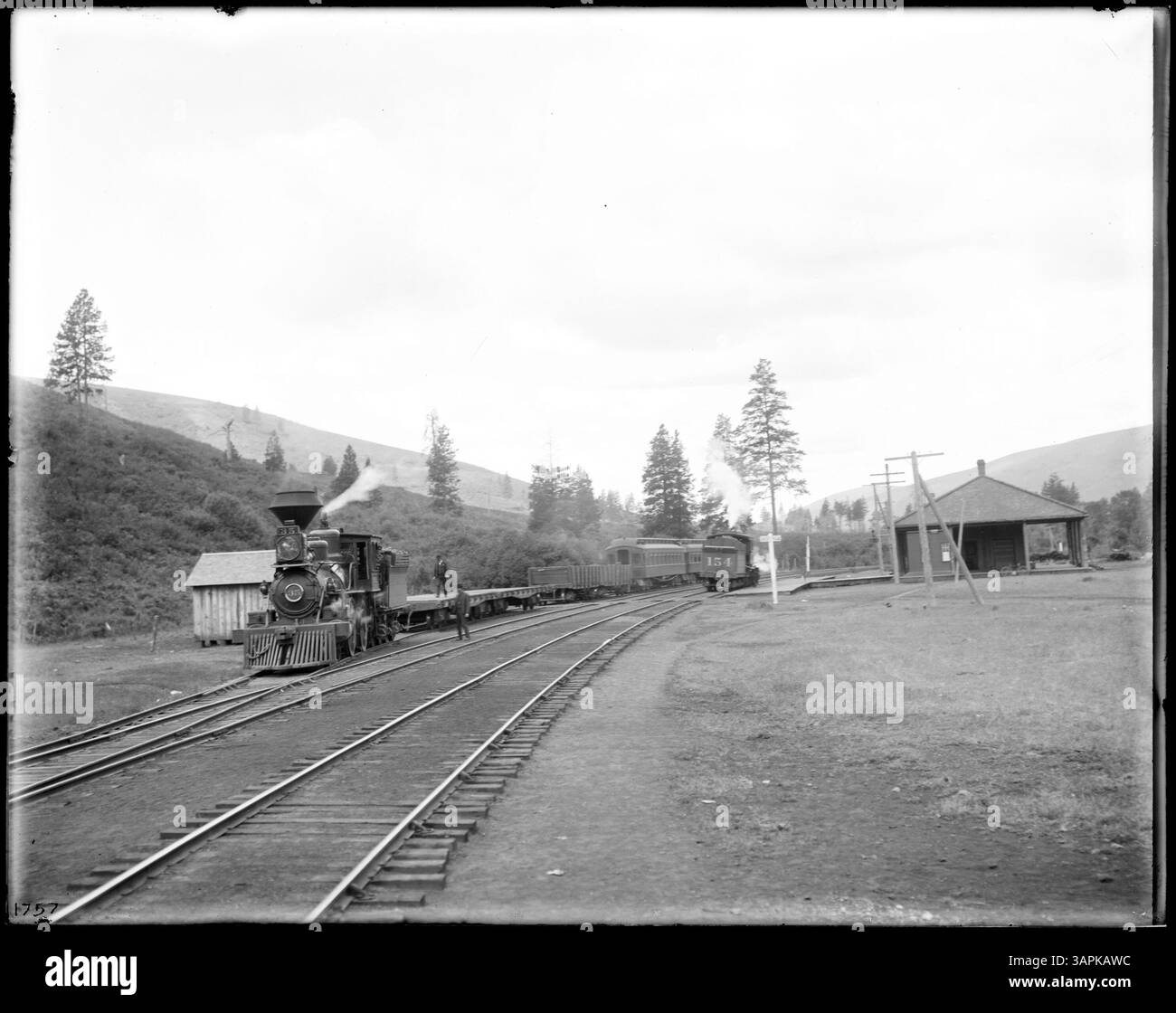 This photograph captures O.R.N. engine no. 35 with a mixed train at ...