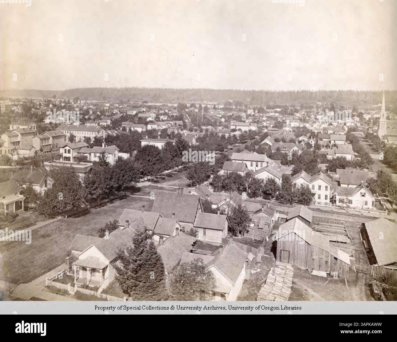 This photograph is part of a six-image panoramic view of Portland ...